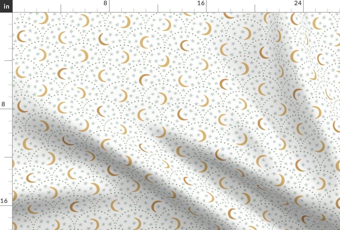 Celestial Moon Fabric - Dreamy Moons by Jen_swenty - Sweet Dreams Hand ...