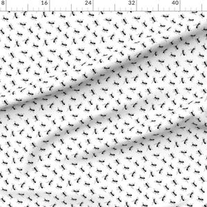 Ants! Fabric - Ants by Uramarinka - Black and White Ant Cotton Fabric ...