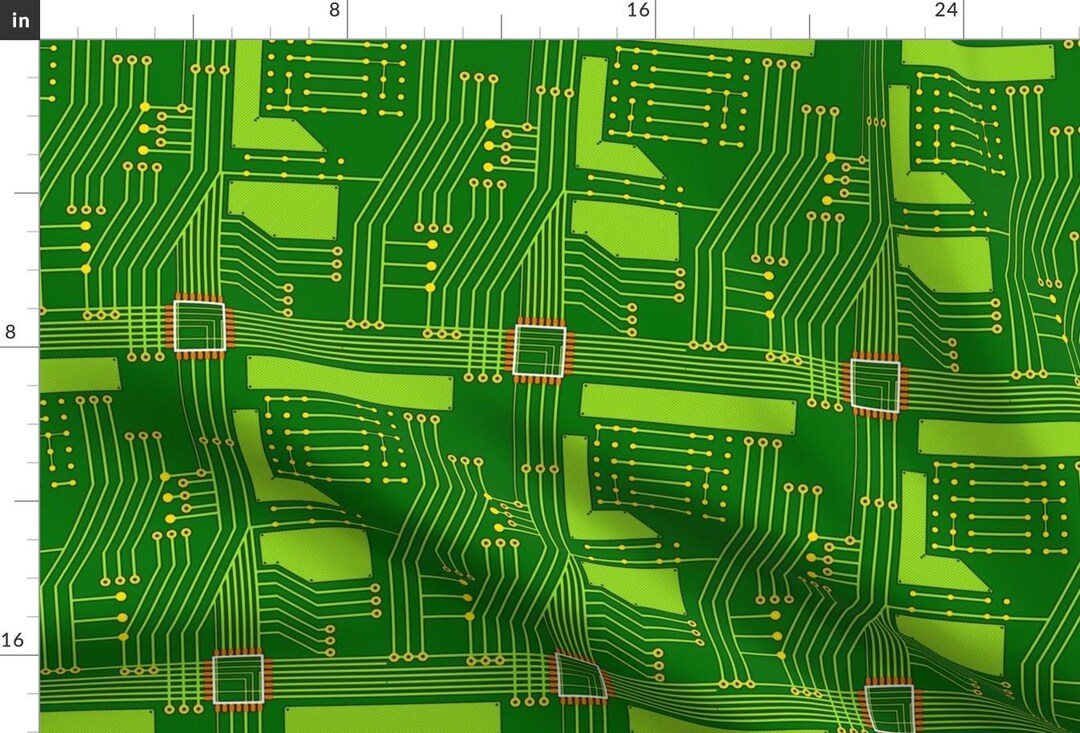 Circuit Fabric - Circuit by Jadegordon - Circuitboard Green Computer ...