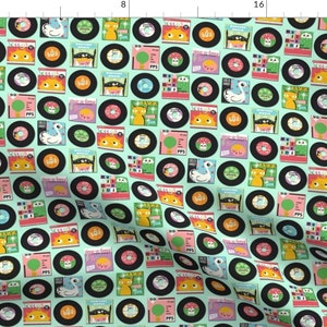 Retro Vinyl Fabric Children's Records by Heidikenney - Etsy