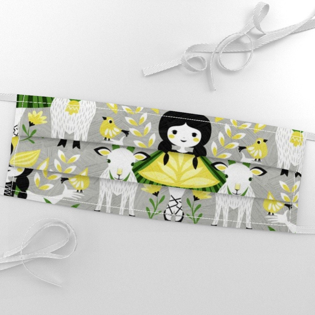 Folk Art Goat Fabric by the Yard Goat By Gaiamarfurt Goat | Etsy