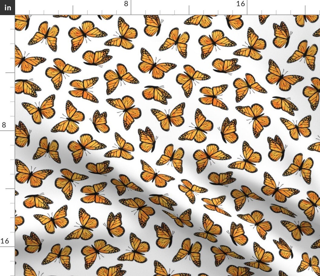 Monarch Butterfly Fabric Monarch Butterflies By | Etsy