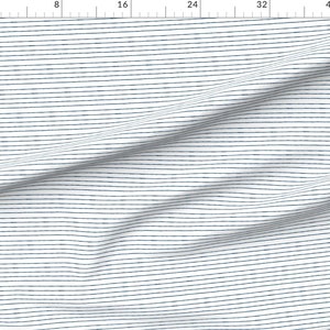 Nautical Stripe Fabric Swim Lane Stripe in White and Nautical Navy by ...