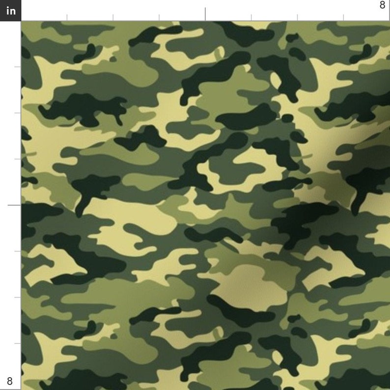 Dark Green Camo Fabric Camouflage Commando Army Forest - Etsy
