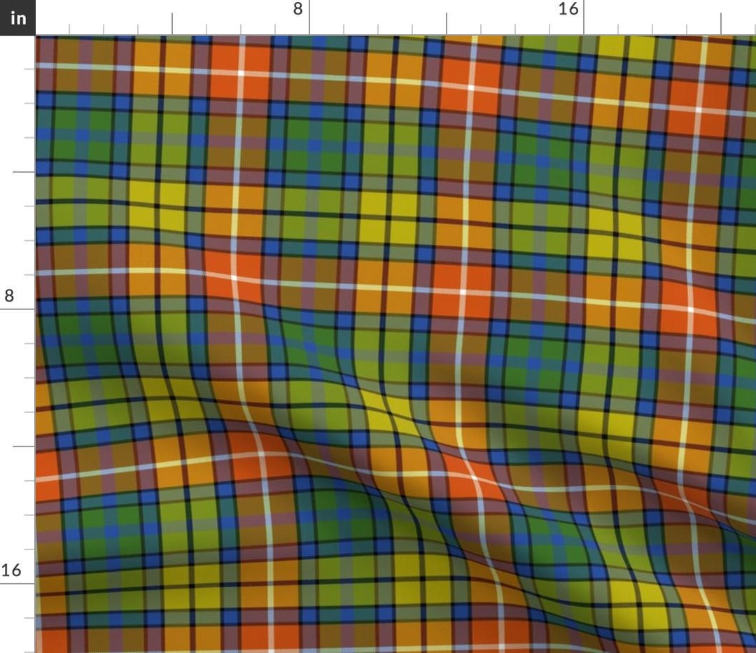 Buchanan Tartan Fabric Buchanan Ancient Tartan Warm Modern Colors by ...