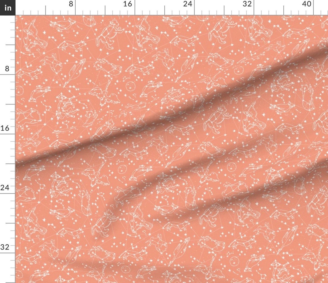 Blush Constellation Fabric Constellations // Peach Blush - Etsy