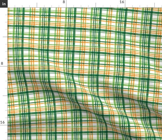 Green Plaid Fabric Irish Plaid by Littlearrowdesign - Etsy