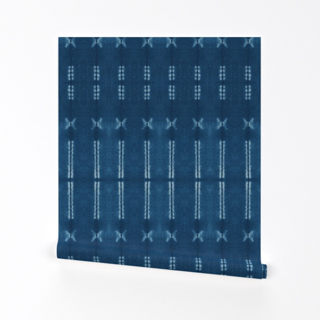 Adire Wallpaper Adire Mudcloth by Pricedesigns Adire Dye Blue Custom ...