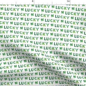Lucky Fabric Lucky Watercolor by Littlearrowdesign Good - Etsy