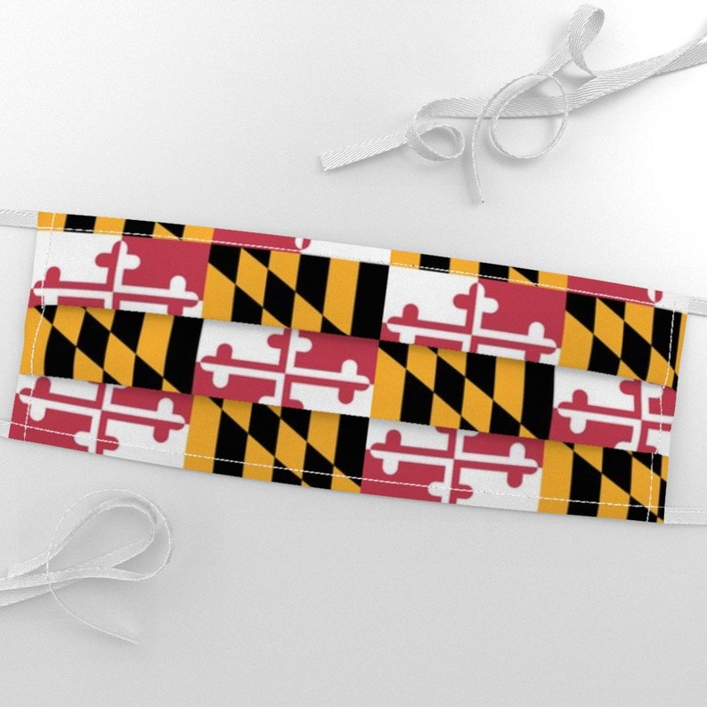 Maryland Fabric Small Maryland Flags True Color by | Etsy