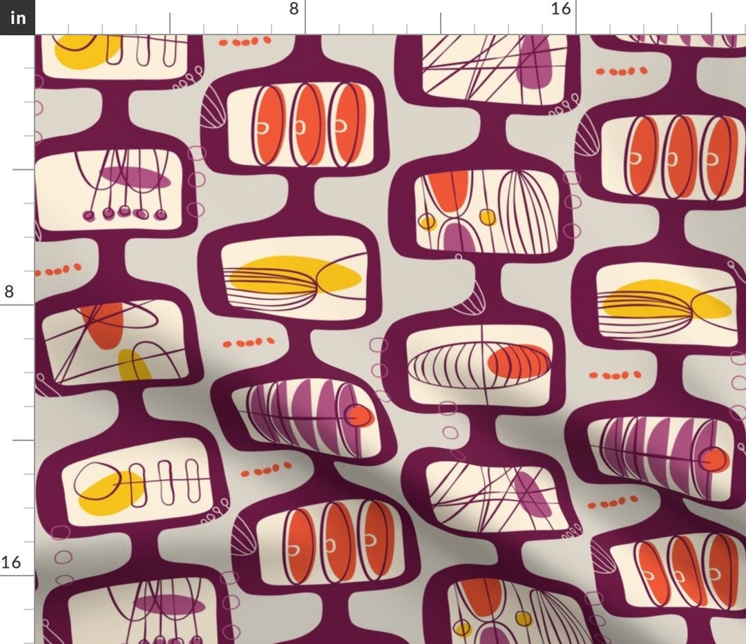 Vintage Mod Fabric Mid Century Modular by Retrorudolphs - Etsy