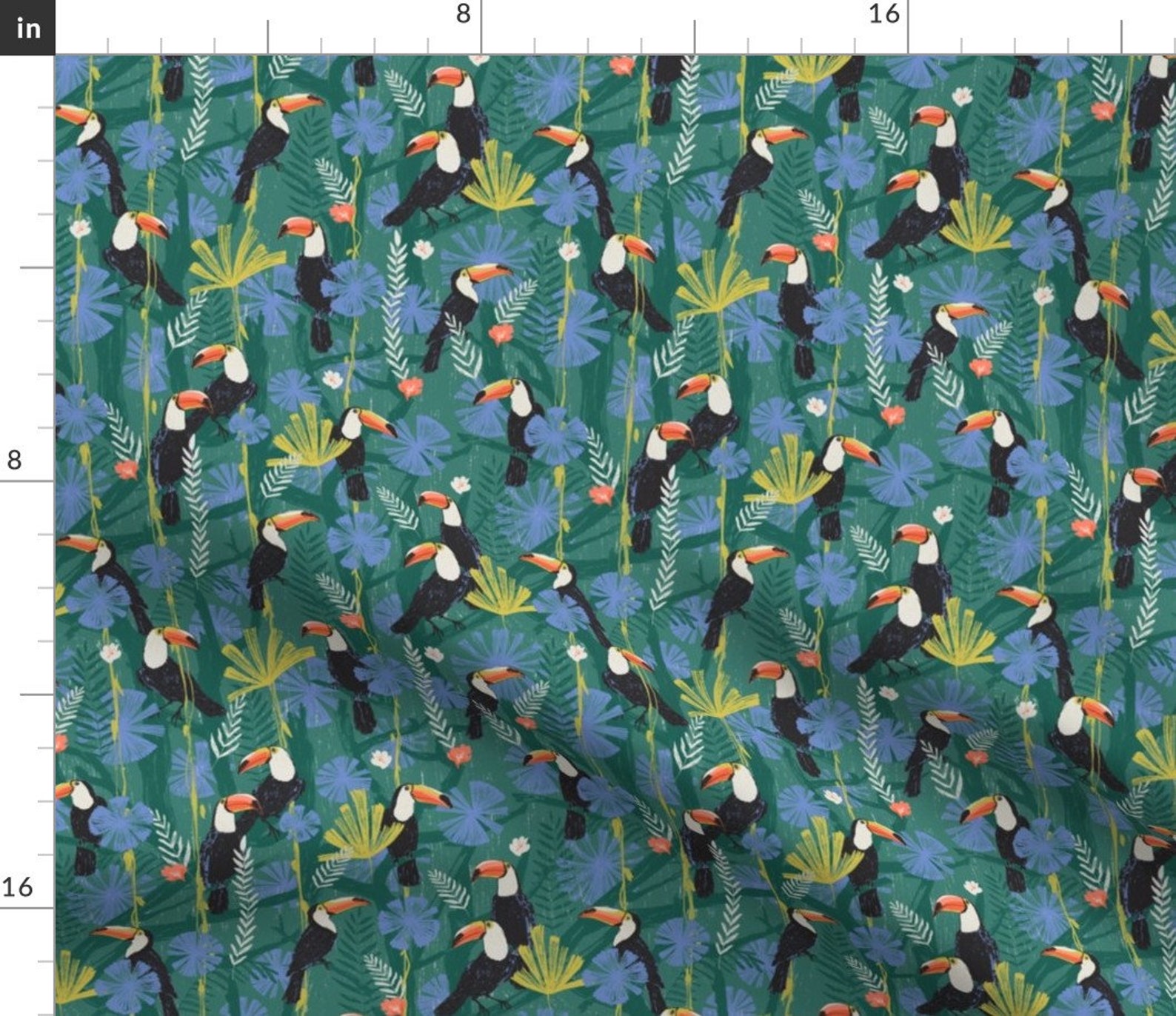 Toucans Fabric Afternoon Hang by Allierunnion Toucans Bird - Etsy