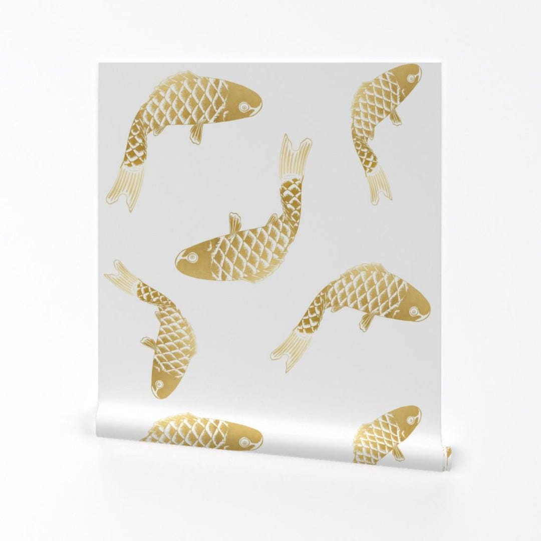 Goldfish Wallpaper - Gold Metallic Fish Goldfish by Jenlats - Goldfish ...