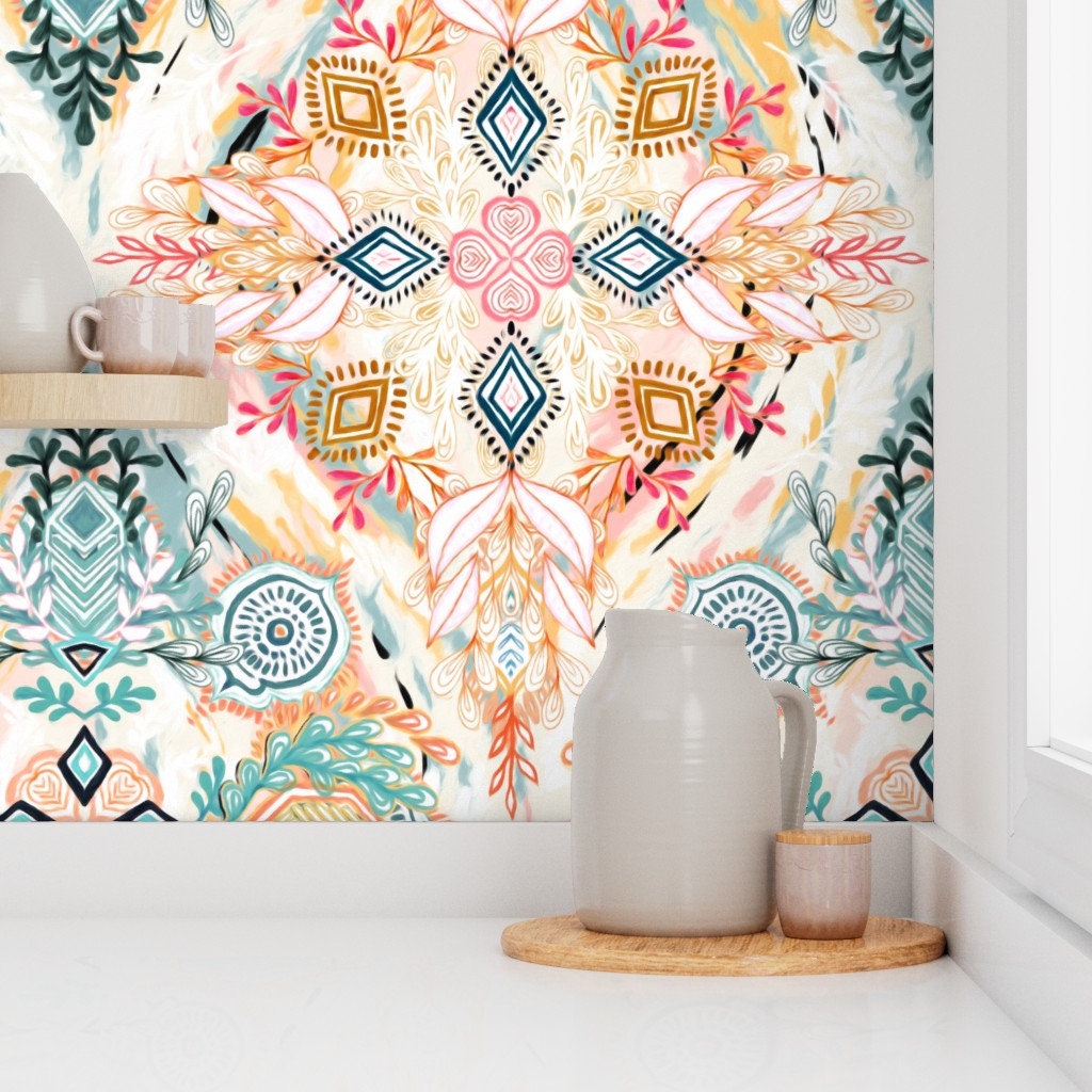 Tile Wallpaper Wonderland in Spring Small Print by Micklyn - Etsy