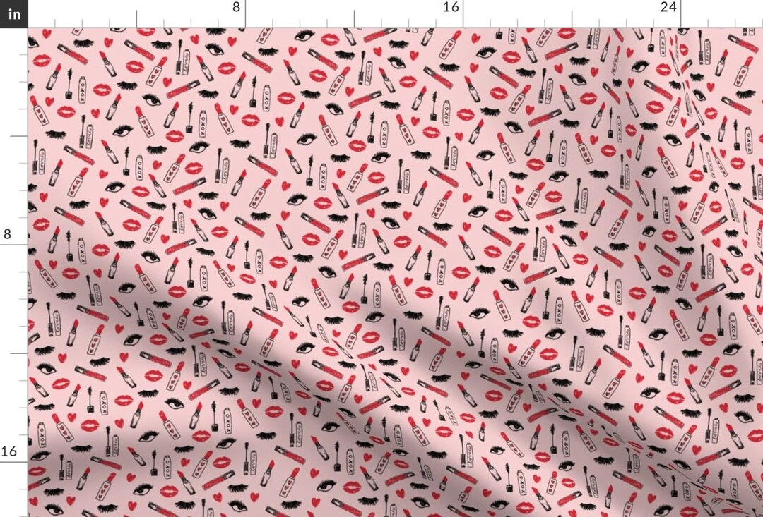 Makeup Fabric - Makeup Fabric - Lipstick Fabric, Lips Fabric, Beauty ...
