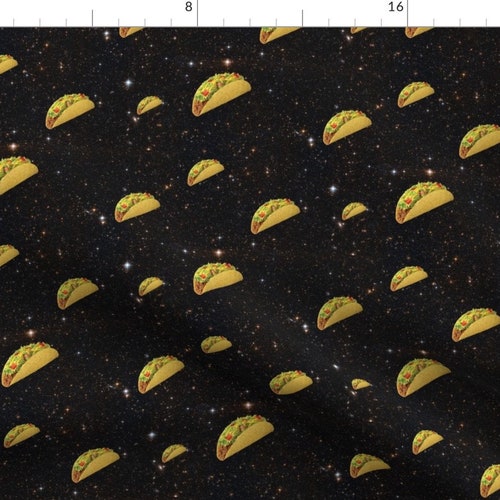 Taco Party Fabric by the Yard / Whimsical Ditsy Taco Fabric / | Etsy