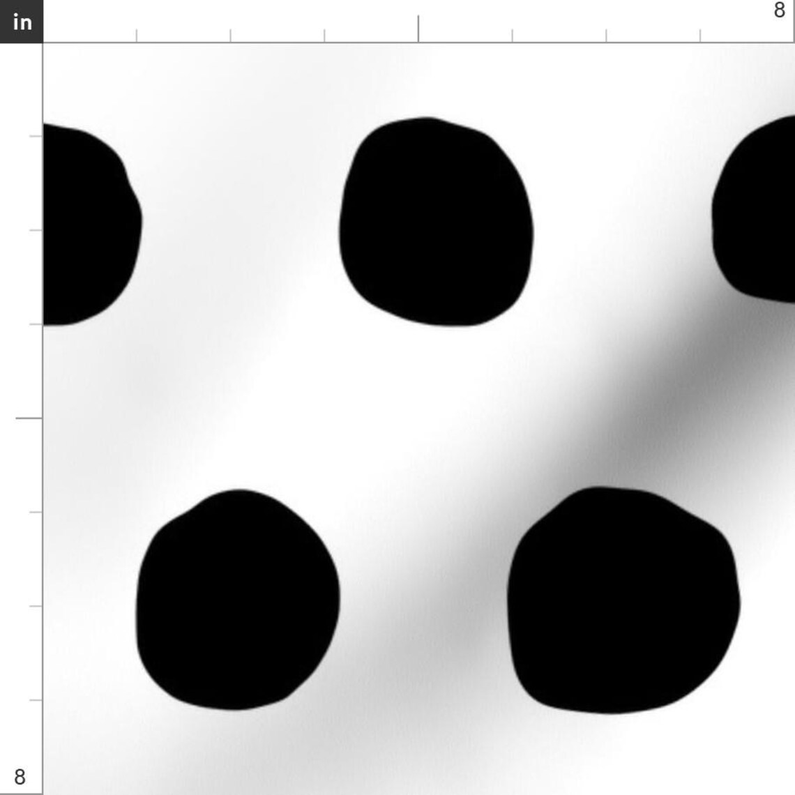 Polka Dots Fabric - Jumbo Polka Dots in Black and White by Domesticate ...