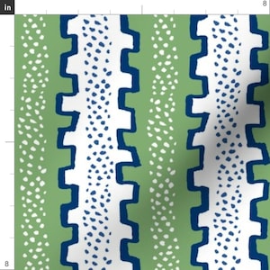 Green Preppy Upholstery Fabric- Stripe Green and Navy by Danika_herrick ...