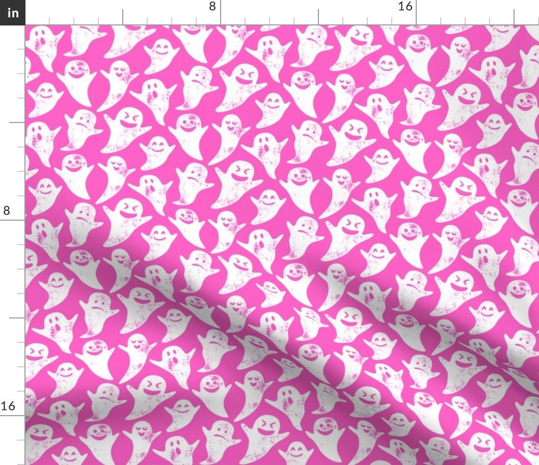 Ghost Fabric Ghost on Hot Pink Halloween by | Etsy
