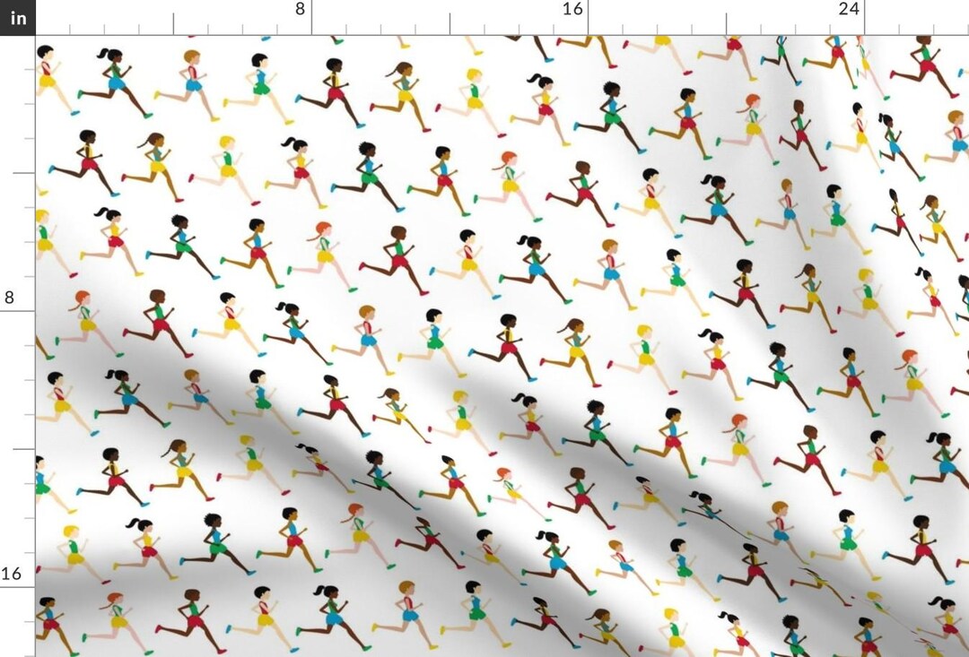 Runner Fabric Running Around the World by Mariao Track and Field ...