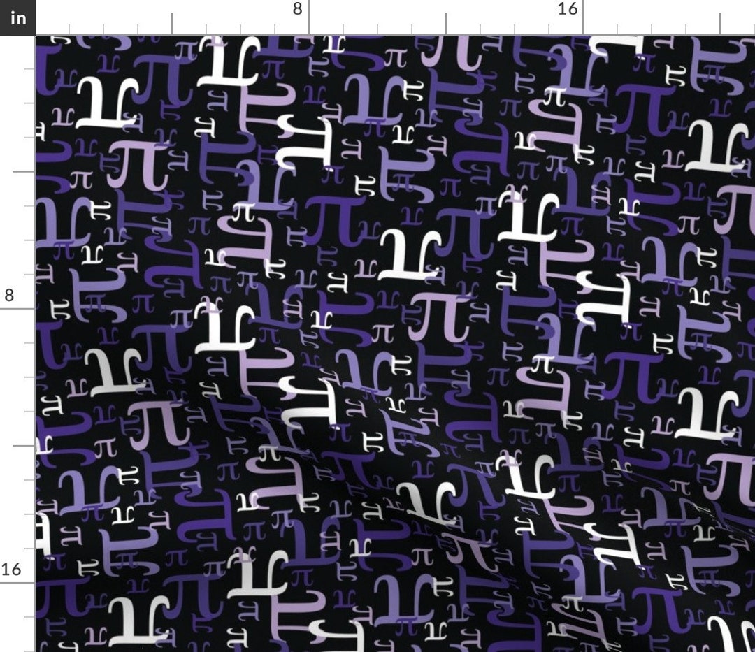 Pi Day Fabric Pieces of Pi purple by Robyriker Pi Day 3.14 Math ...