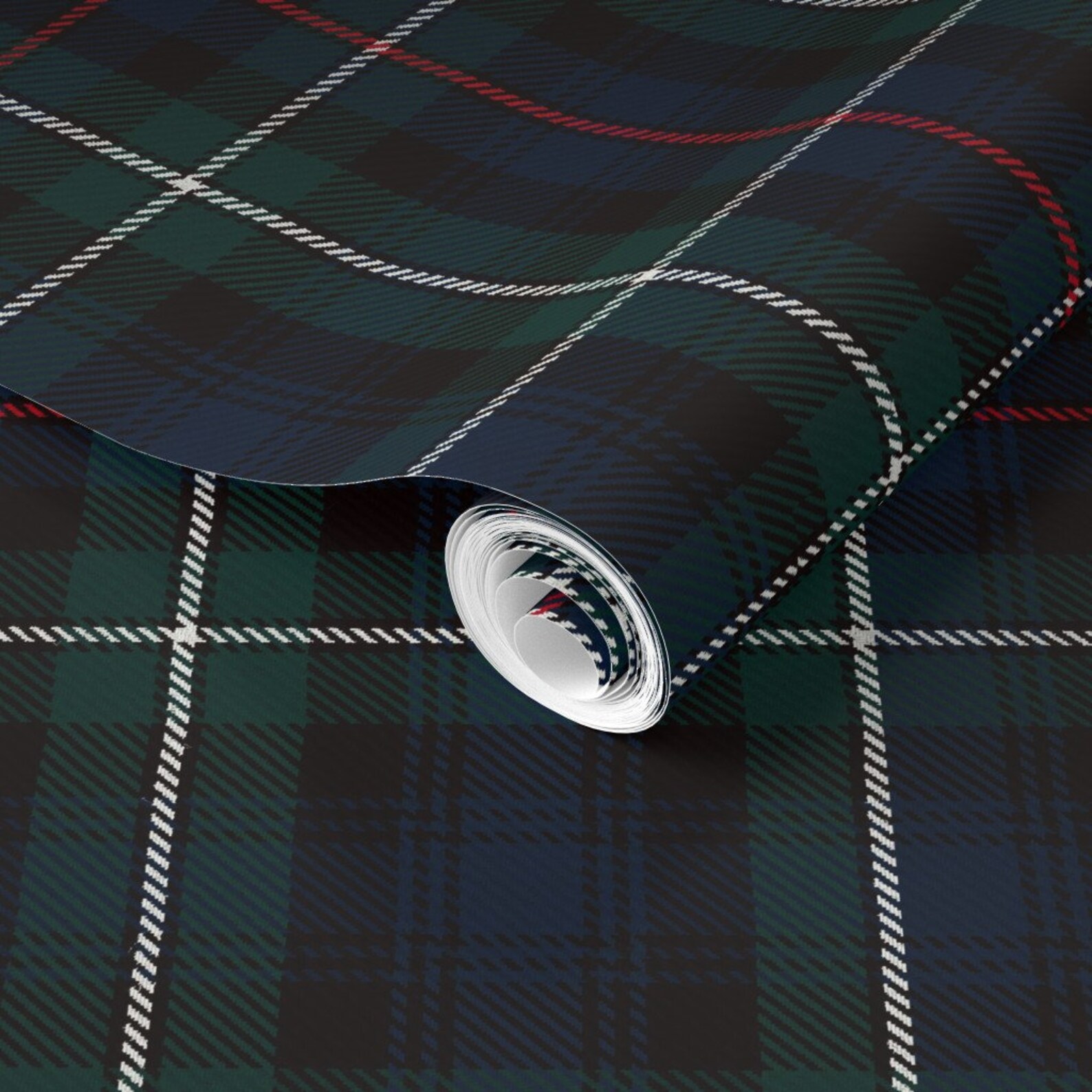 Plaid Wallpaper Mackenzie Tartan Plaid by Laurawrightstudio - Etsy