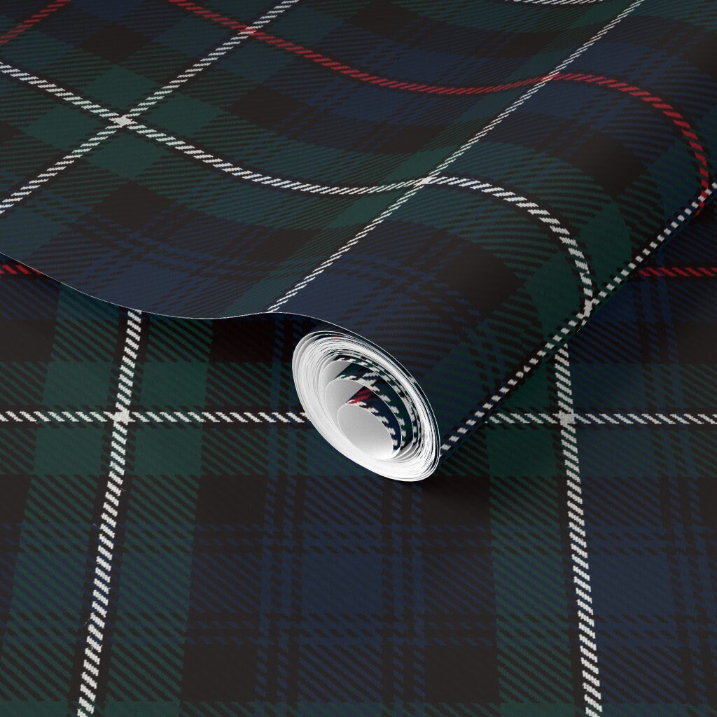 Plaid Wallpaper Mackenzie Tartan Plaid by Laurawrightstudio - Etsy