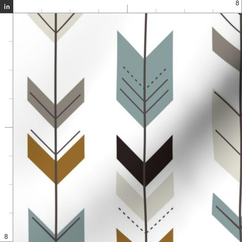 Fletching Arrows Fabric - Fletching Arrows // on White by Little Arrow ...