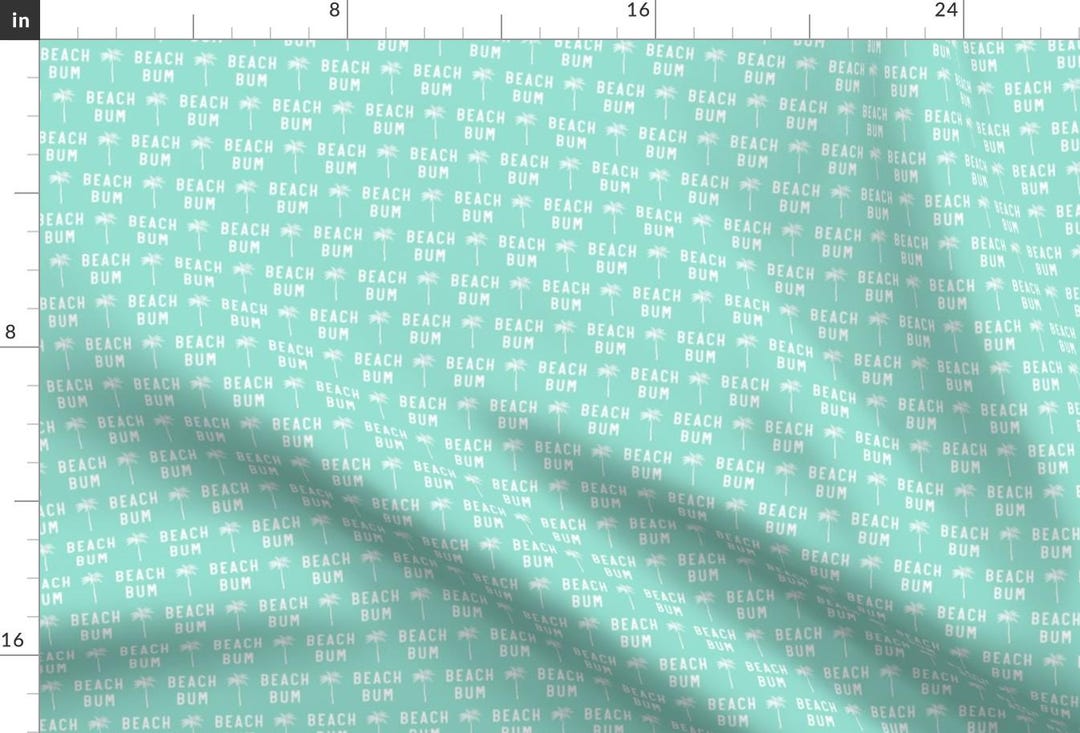 Beach Bum Fabric - Beach Bum by Littlearrowdesign - Beach Bum Teal Blue ...