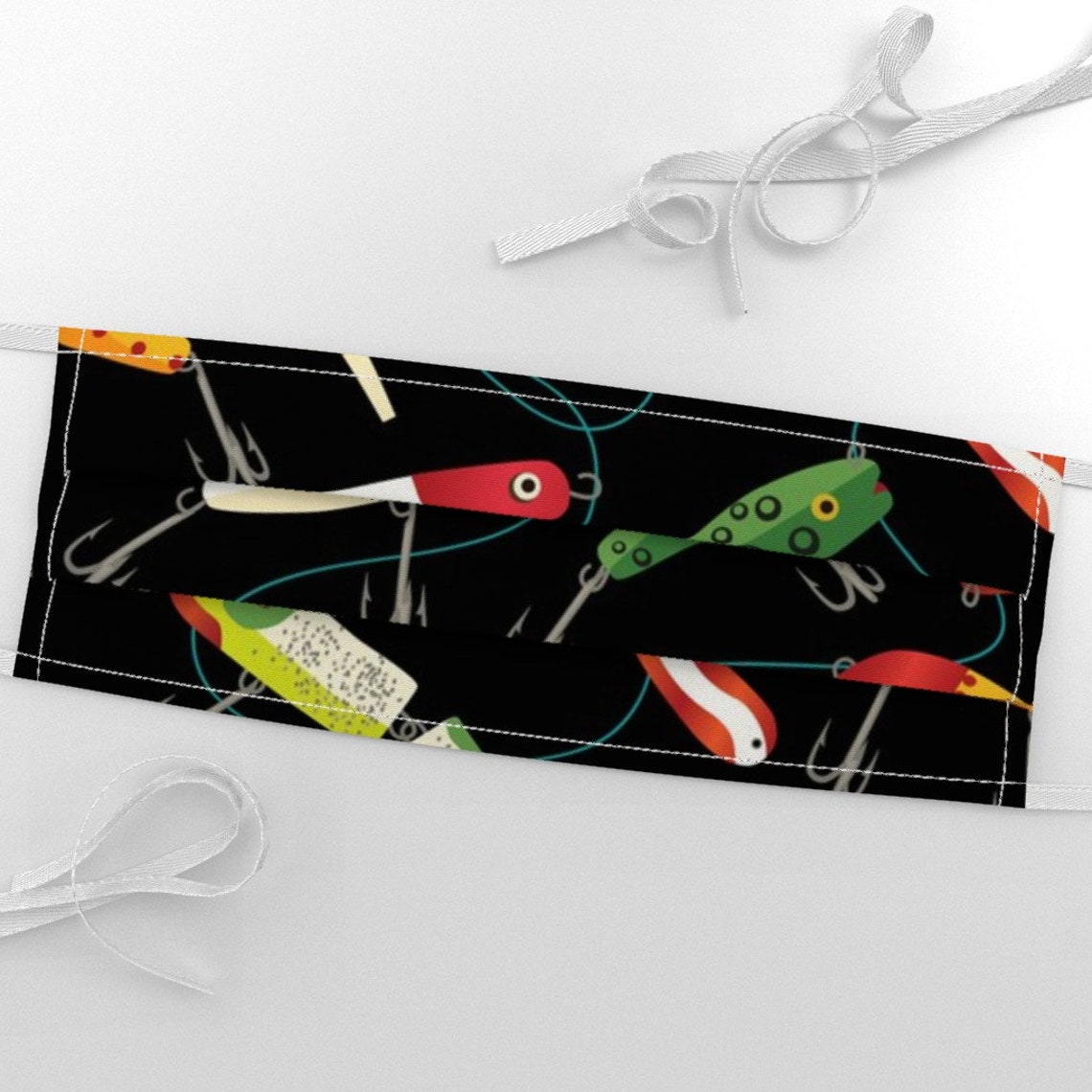 Fishing Fabric Plenty of Fishing Lures by Retrorudolphs - Etsy