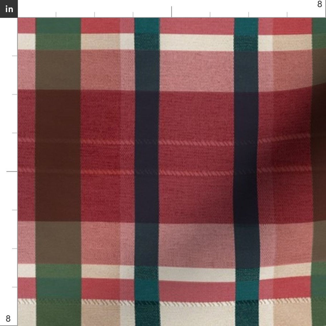 Classic Plaid Red and Green Fabric Dover Plaid Red Holiday - Etsy