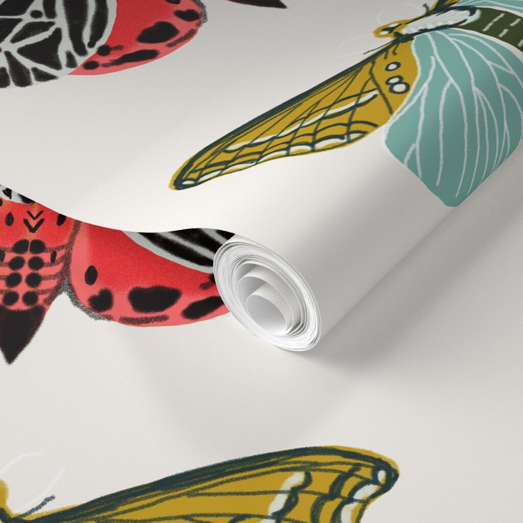 Moth Wallpaper Moths // Butterflies Moth Design by Andrea - Etsy