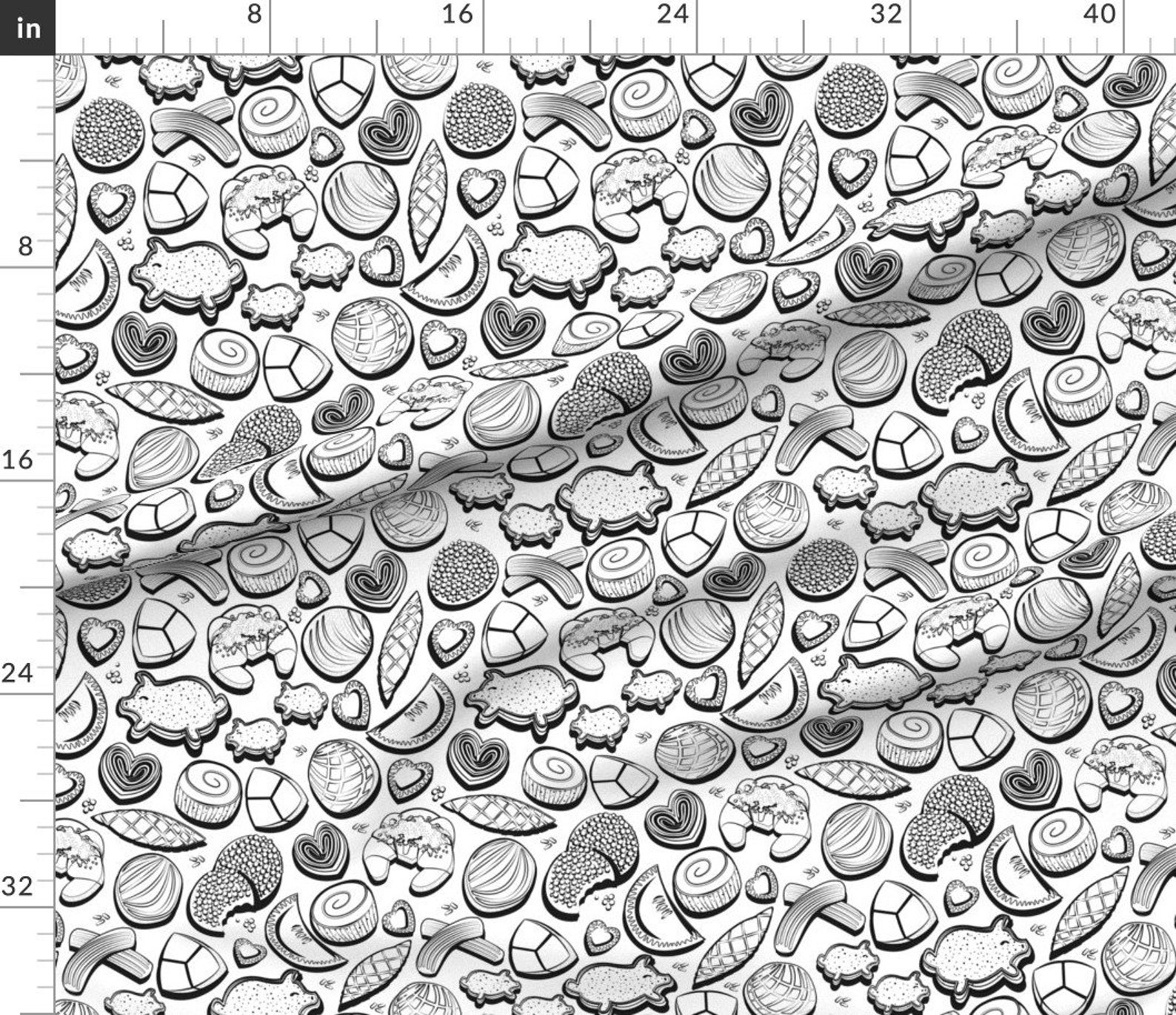 Mexican Pastry Fabric Mexican Sweet Bakery Frenzy for | Etsy