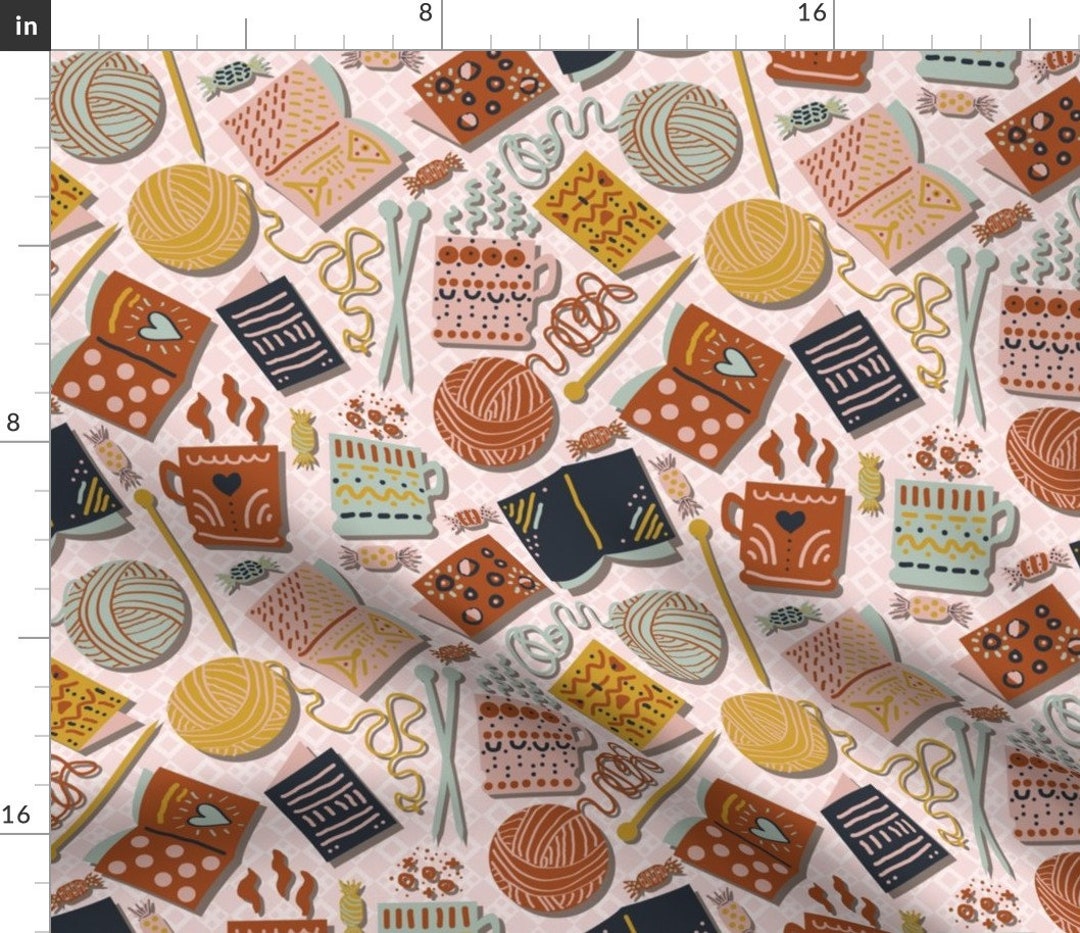 Cozy Reading Fabric I Love to Read Knitting Patterns by Dj-v - Etsy