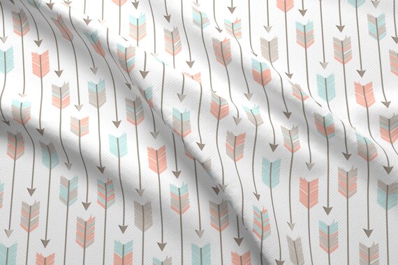 Boho Fabric Tribal Arrows Pattern Fabric By Jannasalak | Etsy