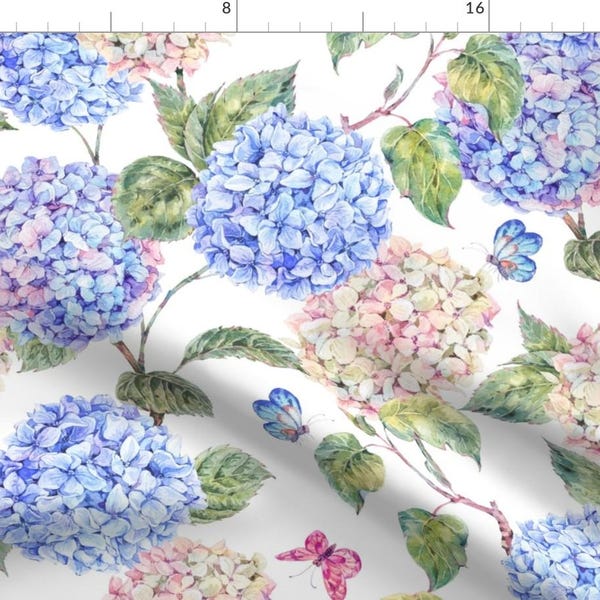 Hydrangea Fabric - Etsy