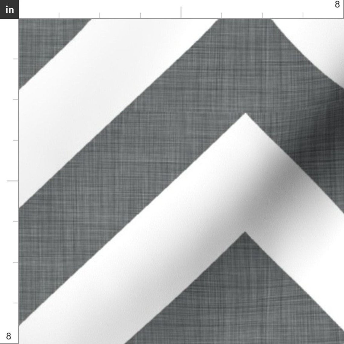 Modern Chevron Fabric Grey Chevron Large Scale Fabric by - Etsy