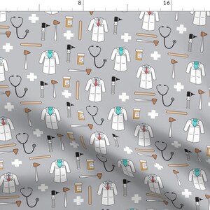 Doctor Fabric Doctor/medical Fabric by Littlearrowdesign - Etsy