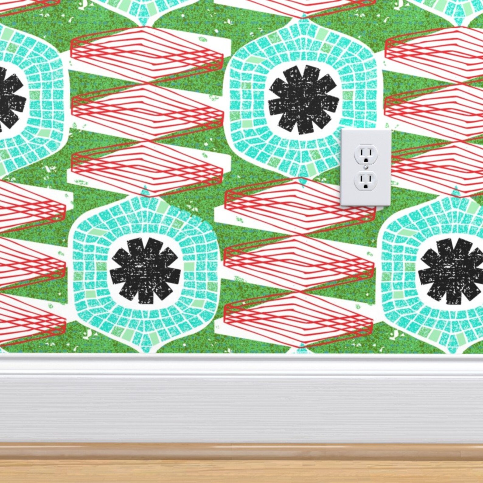 African Mosaic Wallpaper African Mosaic by Ottomanbrim | Etsy