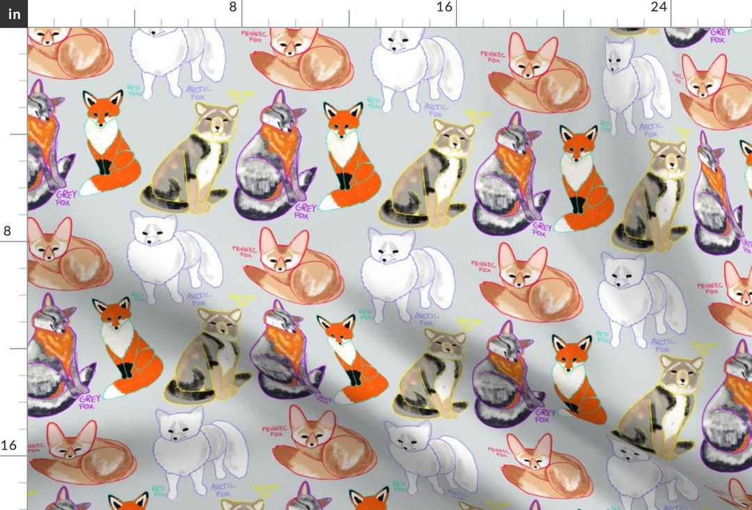 Woodland Fox Fabric - Fox Species by Emilyrosethomson - Woodland ...
