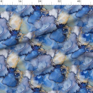Watercolor Upholstery Fabric- Ocean Blue Watercolor by Andrea_haase ...