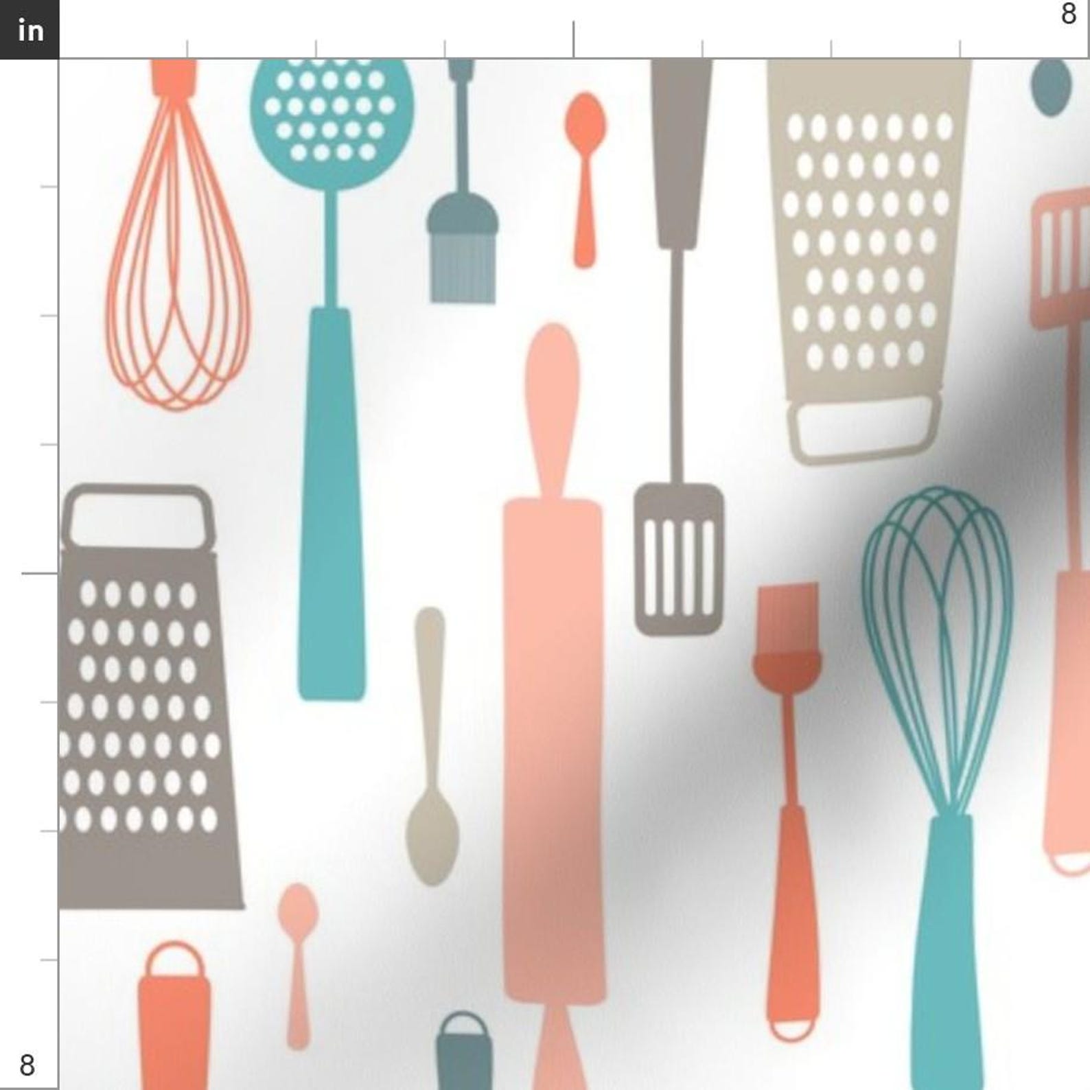 Modern Kitchen Fabric - Kitchen Utensils by Heleenvanbuul - Mod Kitchen ...