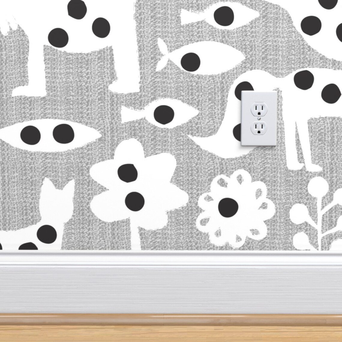 Animal Wallpaper Polka Dot Animals by Ottomanbrim Animal - Etsy