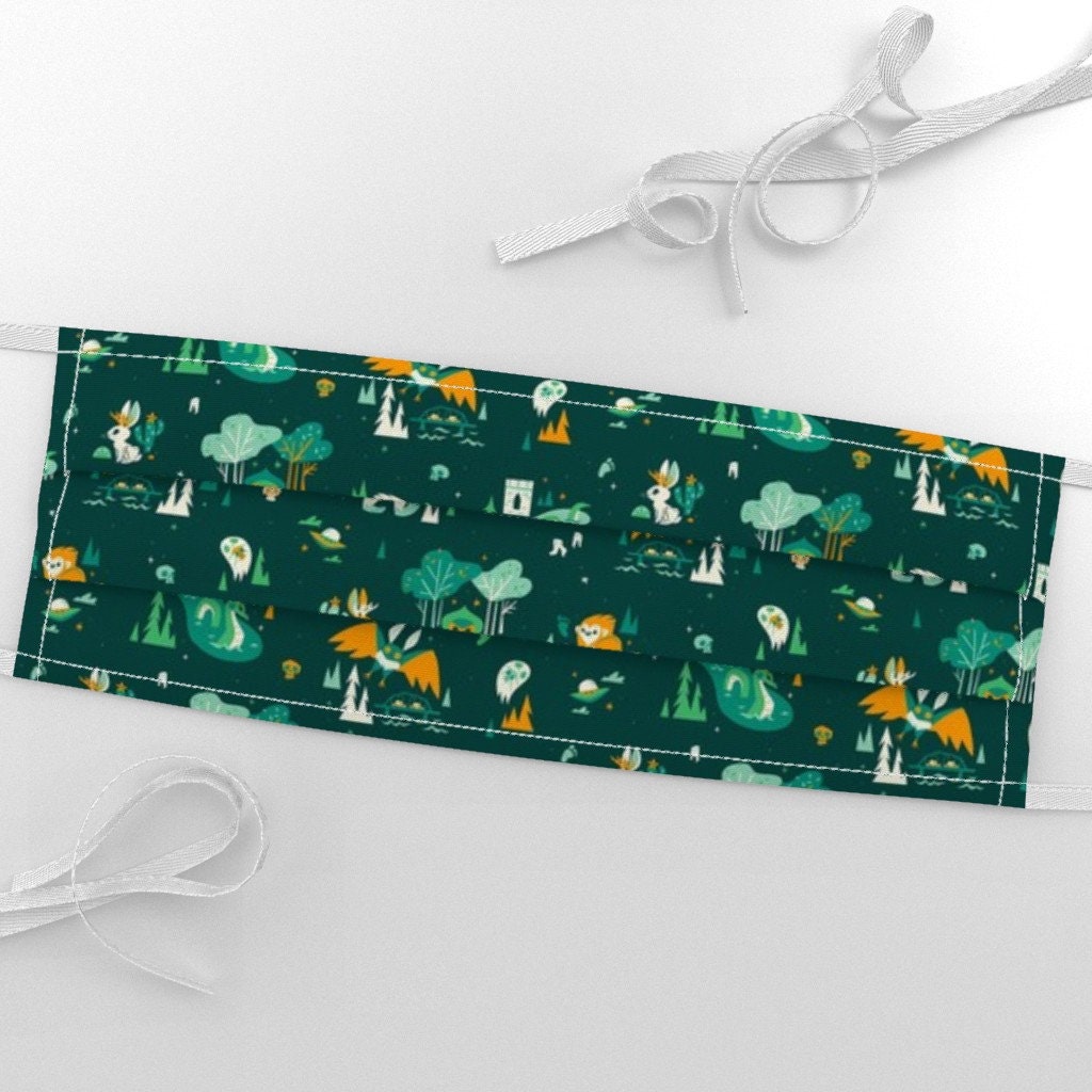 Little Cryptid Fabric Cryptid Cuties Small Green by | Etsy