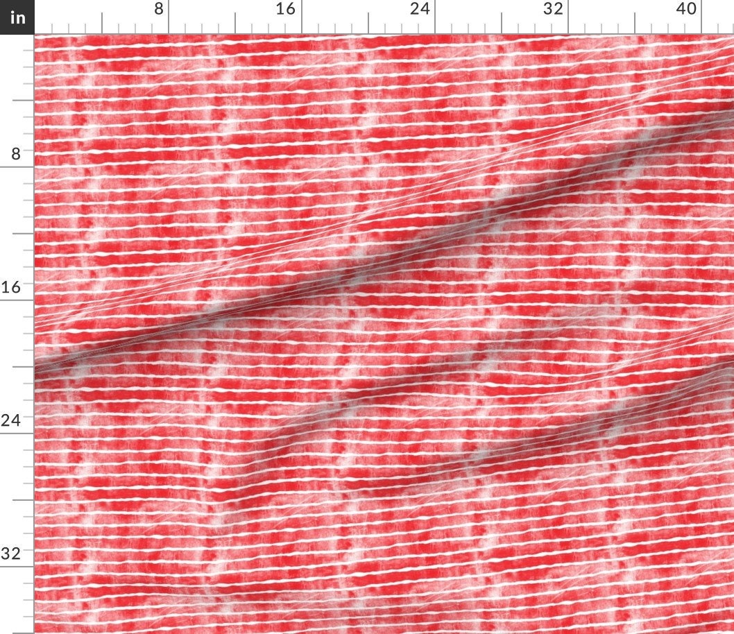Stripes Fabric Distressed Red and White Stripes By | Etsy