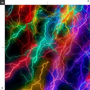 Colorful Electricity Fabric Lightning by Lizziebdesigns - Etsy