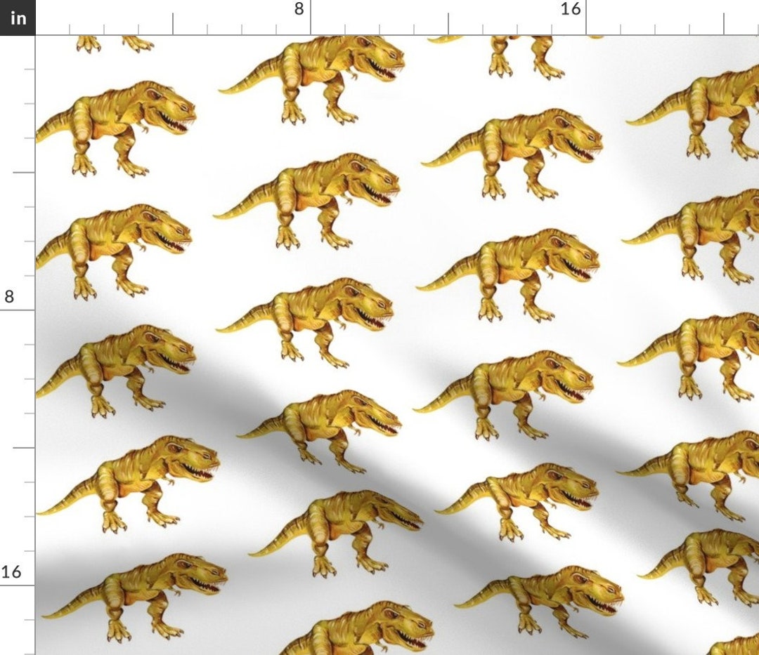 Watercolor T-rex Fabric T-rex Attack by Taraput Baby T-rex Nursery ...