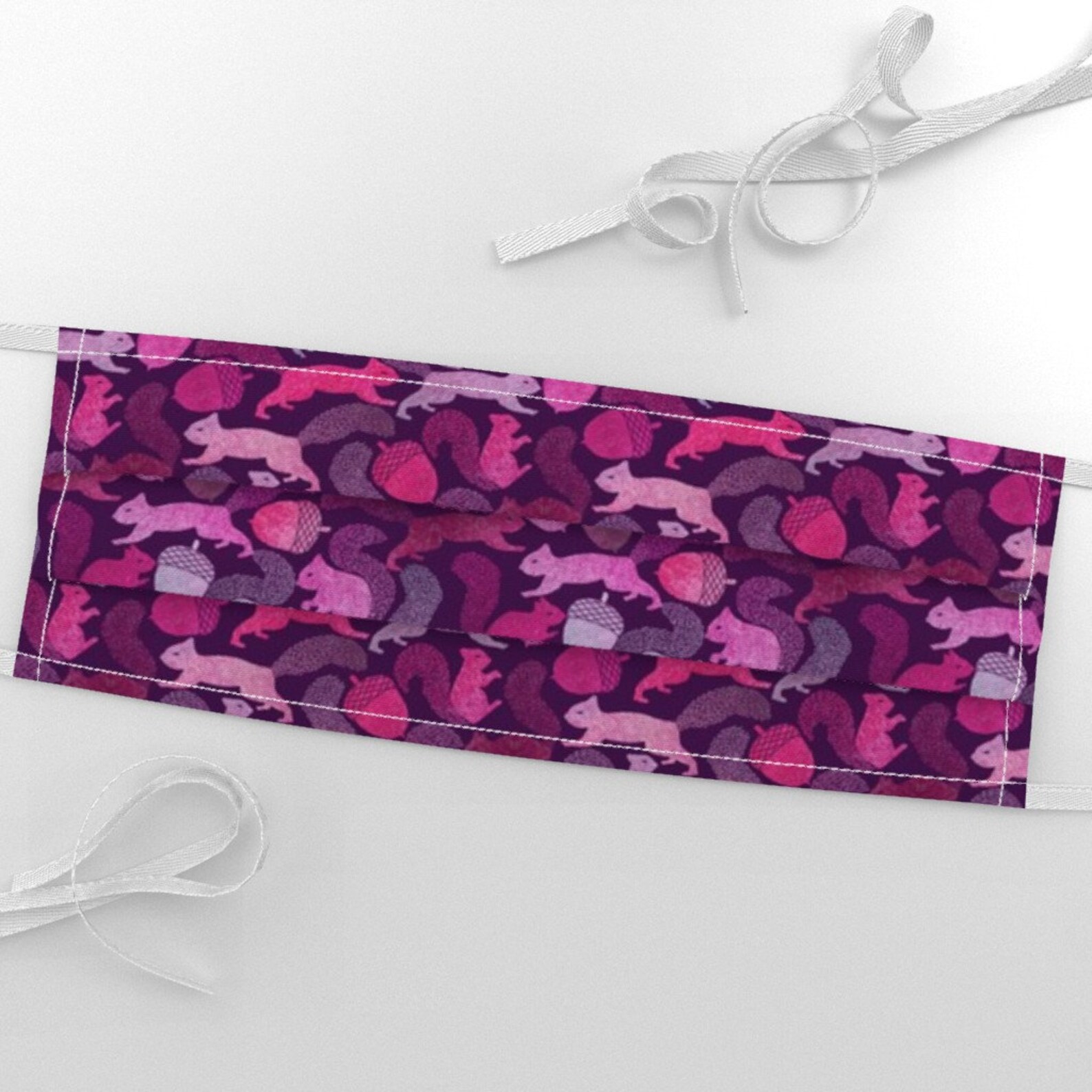 Squirrel Fabric Squirrels and Acorns by Rubydoor Squirrel - Etsy