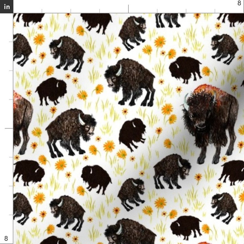 Buffalo Fabric Bison 1 by Jadegordon Buffalo Bison - Etsy