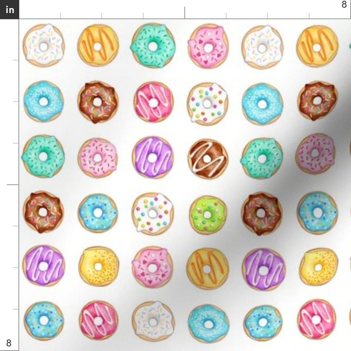 Donuts Fabric - Donuts -1 Inch by Hazel Fisher Creations- Donuts ...